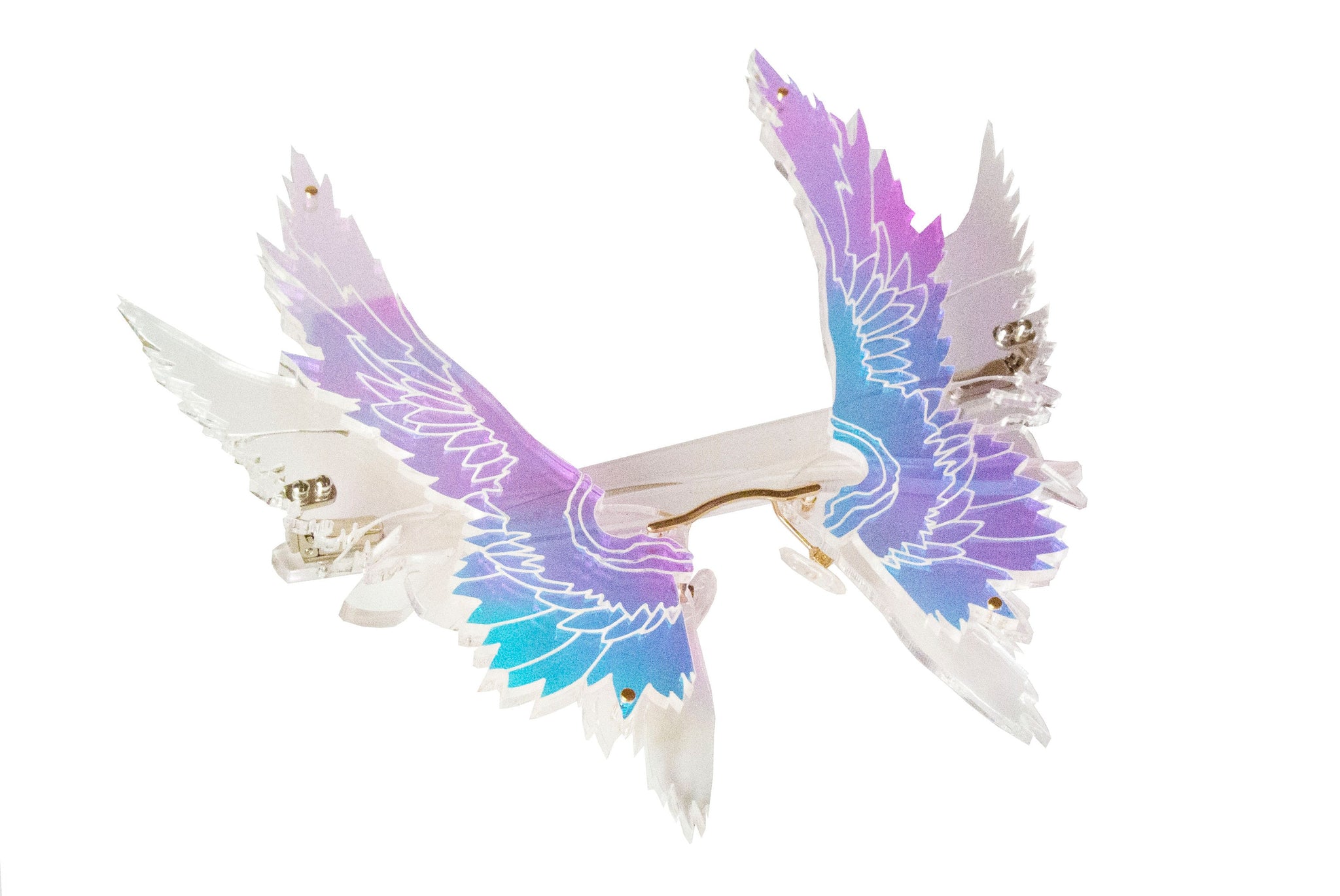 Iridescent Angel Wing Glasses – Animal Hair
